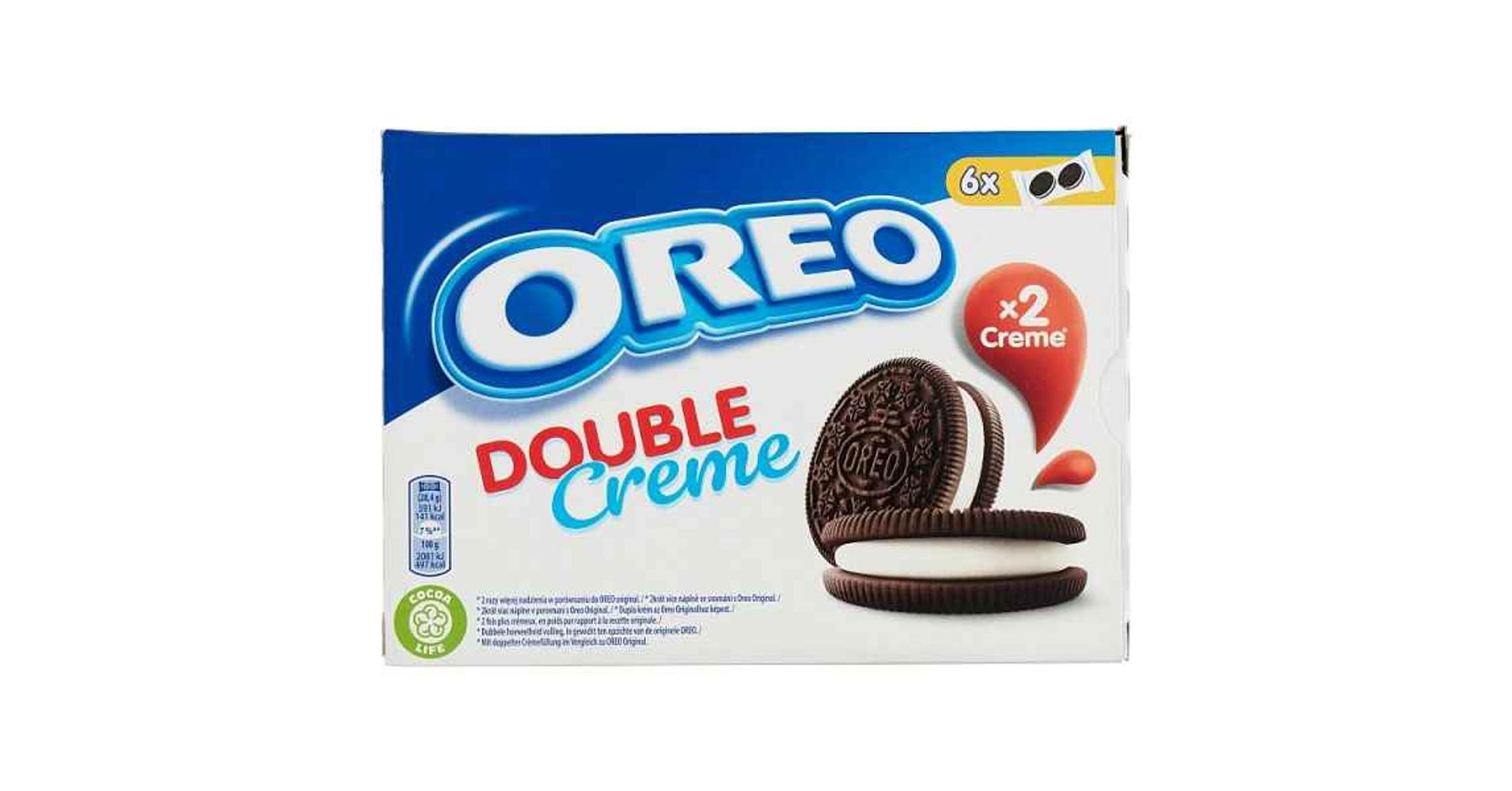 A OREO DOUBLE CREAM TÖLTÖTT KAKAÓS KEKSZ 170G termék megvásárolható ...